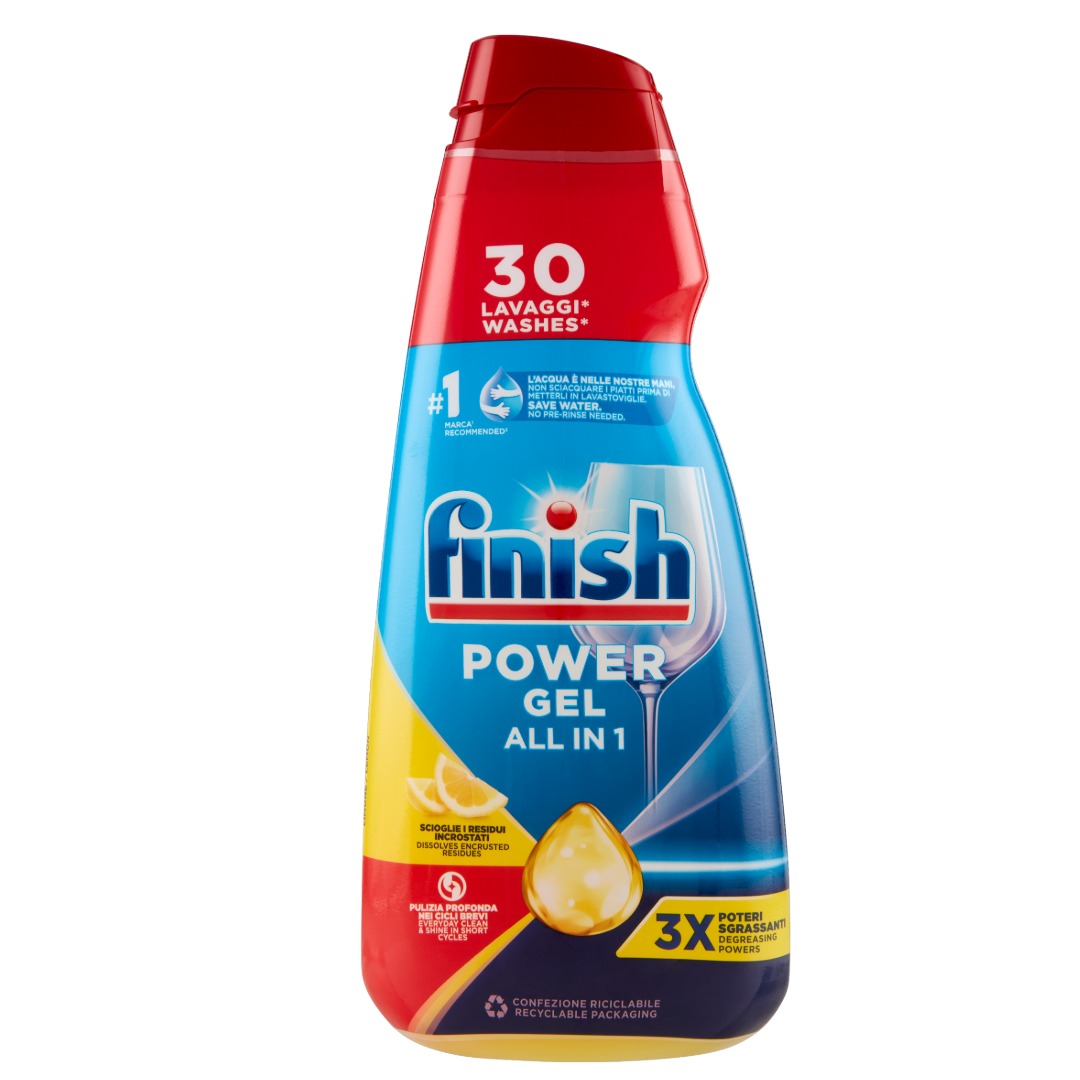 FINISH GEL ZA MAŠINSKO PRANJE POSUĐA ALL IN 1 LIMUN 600 ml 30 PRANJA ...